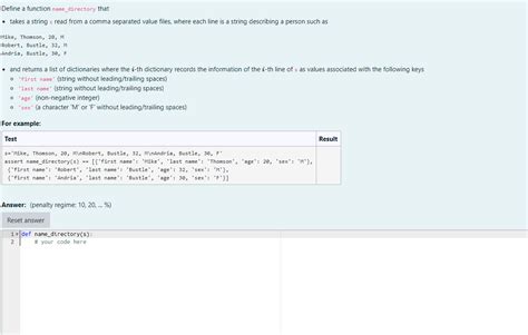Solved Define A Function Name Directory That Takes A Chegg Com