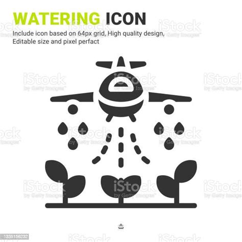 흰색 배경에 격리 된 글리프 스타일의 아이콘 벡터를 급수합니다 디지털 농업 기술 산업 농업 및 모든 프로젝트를 위한 벡터