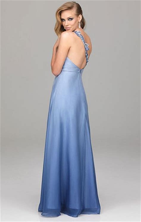 French Novelty Evenings By Allure Crystal One Shoulder Ombre Prom
