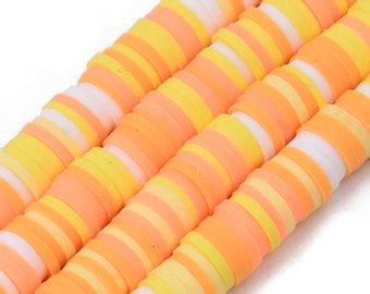 Mm Polymer Clay Heishi Beads For Jewelry Making Spring Summer Etsy