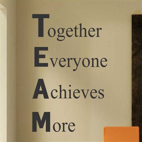 Inspirational Vinyl Wall Lettering Definition Of Team Motivate Work