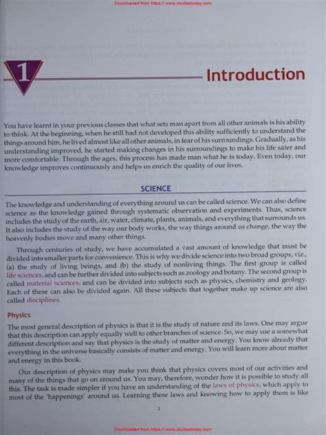 Icse Class 6 Physics Chapter 01 Introduction Pdf