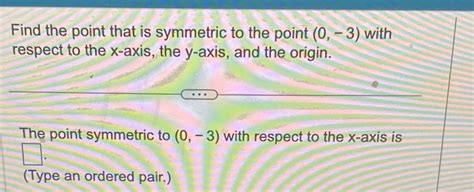 Solved Find The Point That Is Symmetric To The Point Chegg Com