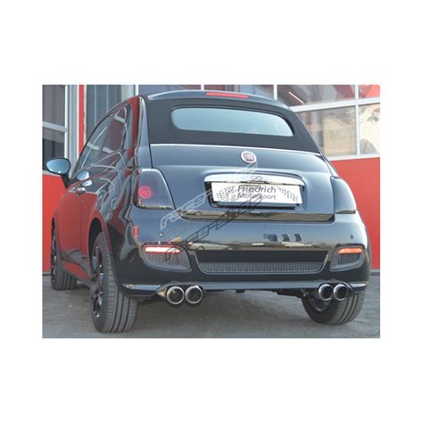 Duplex Sport Exhaust Silencer Fiat 500 C ECE Approval 974107CD X