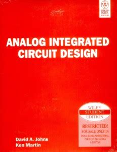 Analog Integrated Circuit Design Buy Analog Integrated Circuit Design By Martin Ken At Low