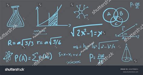 Creative Vector Illustration Handwritten Math Equation Stock Vector