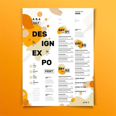 Premium Vector Event Programming Design Poster Template Poster