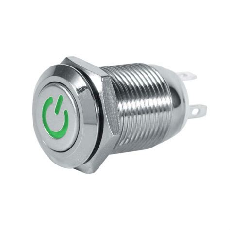 Probots Mm Promax Metal Push Button Switch Waterproof V Blue Ring Latching Buy Online India