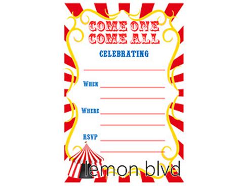 Blank Carnival Ticket Invitation Template ClipArt Best