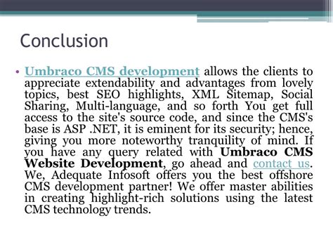 PPT What Makes Umbraco CMS Popular1 PowerPoint Presentation Free