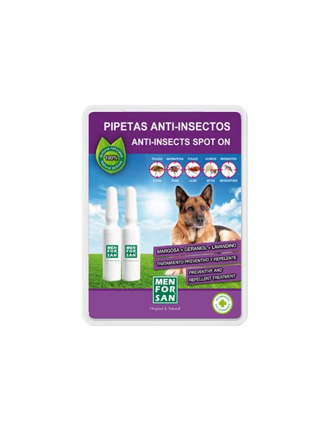 Menforsan Pipetas anti insectos 2 uds con Margosa Geraniol y Lavandín