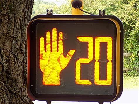 walk dont walk pedestrian signal with countdown