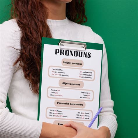 pronouns chart poster cheat sheet for esl learners size a4 etsy
