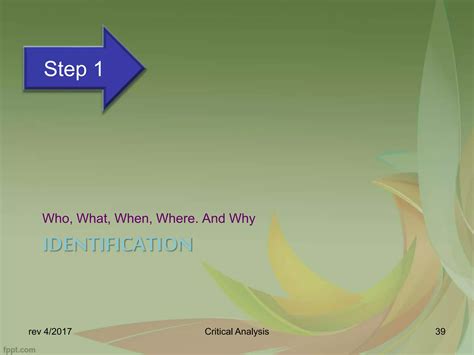 Critical Analysis Ppt