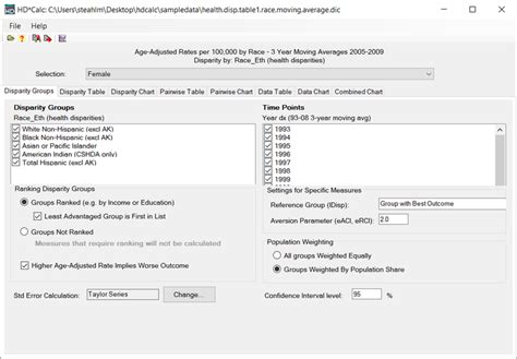 Disparity Groups Tabpng — Hdcalc Help System