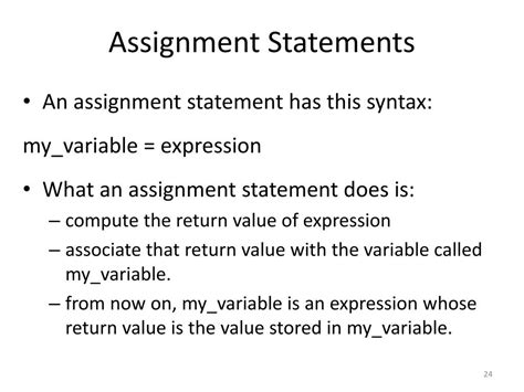 Ppt Expressions Statements Variables Assignments Types Powerpoint
