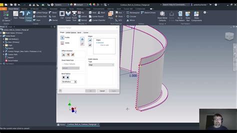 inventor tips and tricks create contour flanges from contour rolls youtube