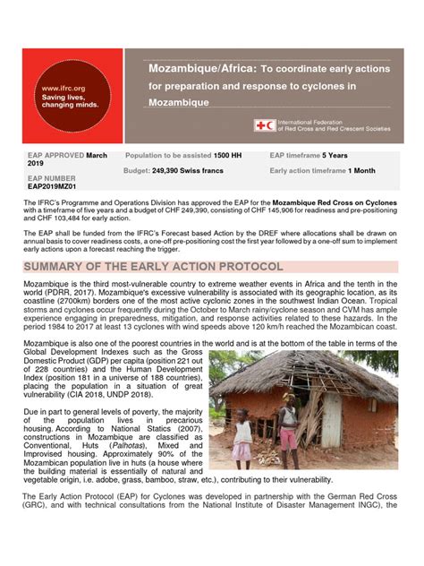 Mozambique Cyclone Early Action Protocol Pdf