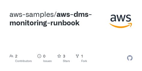 Github Aws Samples Aws Dms Monitoring Runbook