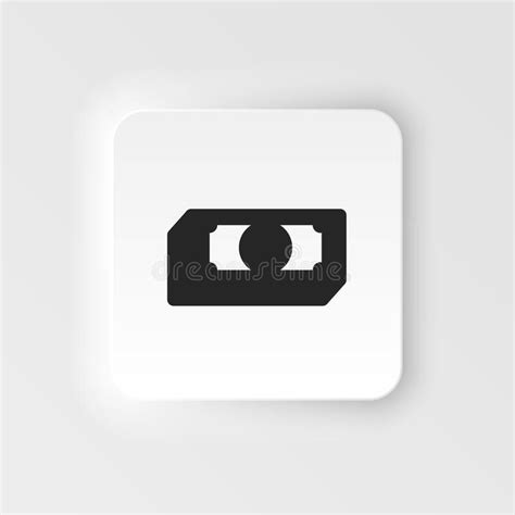 Bills Cash Money Dollar Neumorphic Style Vector Icon Simple Element