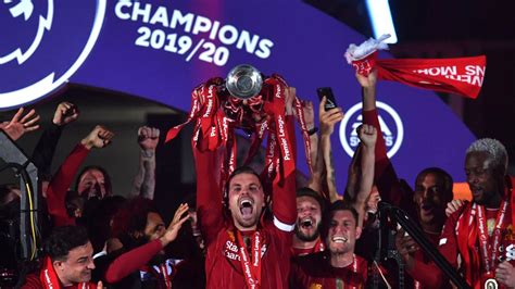 Liverpool Lift Premier League Trophy After Goal Filled Anfield Finale
