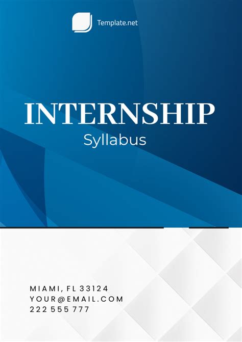 Free Internship Syllabus Template To Edit Online