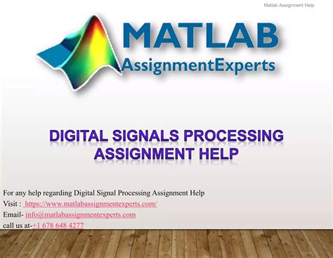 Digital Signal Processing Assignment Help Ppt