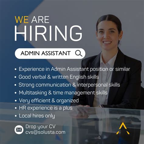 Solusta On Linkedin Solustaevents Hiring Adminassistant Joinus