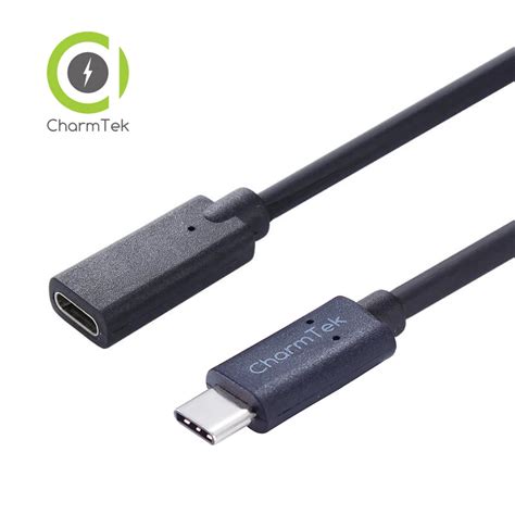 CharmTek USB Type C Male To USB Type C Female Extension Cable For Nintendo Switch Nexus 6P For