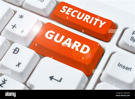 Sign Displaying Security Guard Business Concept Tools Used To Manage