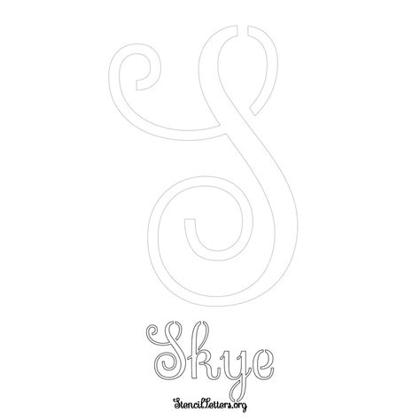 Skye Free Printable Name Stencils With 6 Unique Typography Styles And
