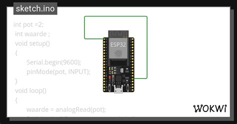 Potmeter Lezen Wokwi ESP32 STM32 Arduino Simulator