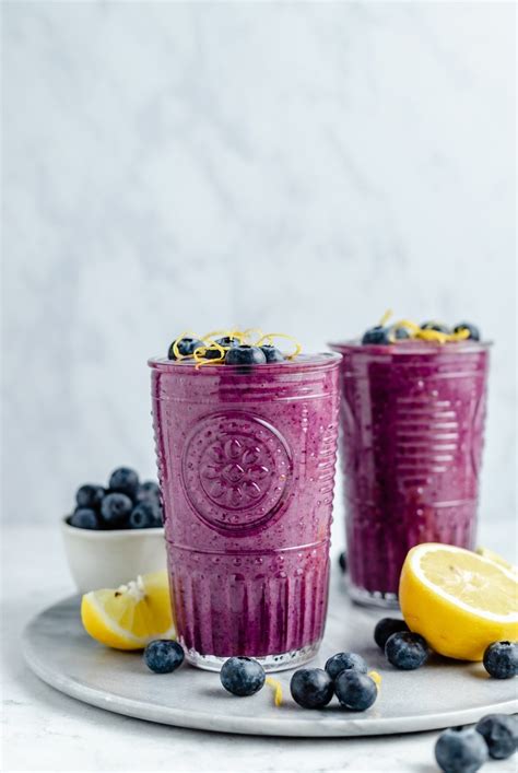 Lemon Blueberry Smoothie Recipe Ambitious Kitchen
