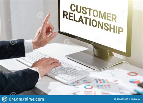 Inspiration Showing Sign Customer Relationship Internet Concept Deal And Interaction Between