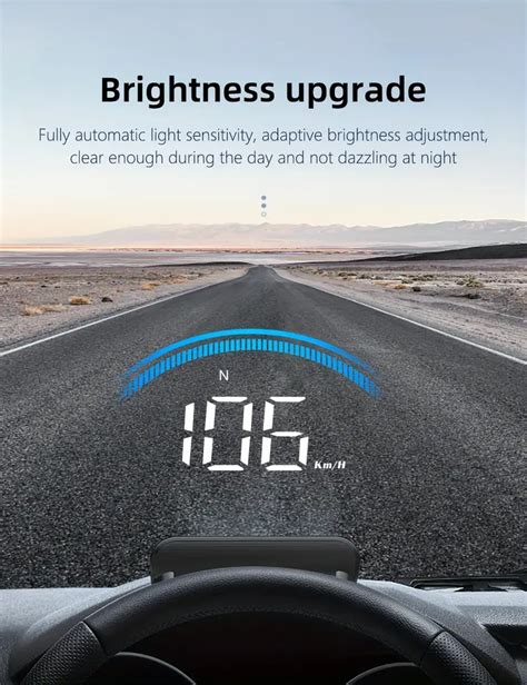 자동차 일반 Gps 자동차 프로젝터 Mph Kmh 자동 Hud 속도계 화면 크기 35인치 Hd 자동차 헤드업 디스플레이 알람