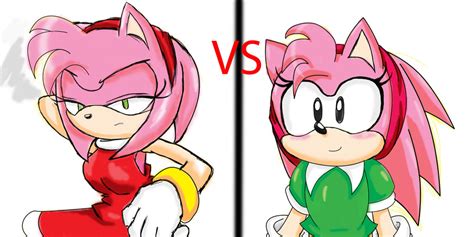 Amy Modern Vs Classic By Sonicmiku On Deviantart