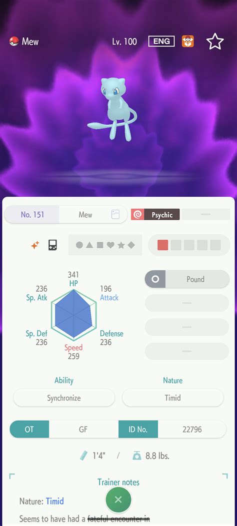 [1] Mew Obtained With The Mew Glitch In Pokemon Blue Virtual Console Given Legitimate And Shiny