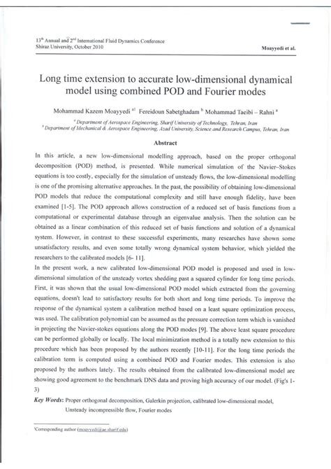 Pdf Long Time Extension To Accurate Low Dimensional Dynamical Model