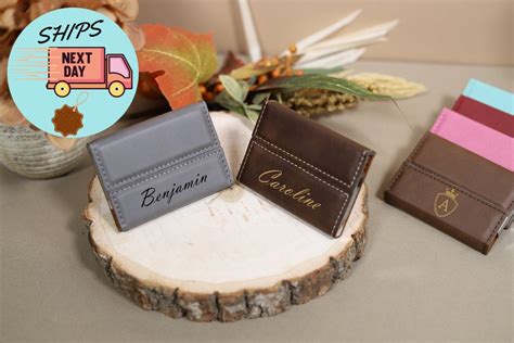 Custom Card Holder Leather Card Case Personalized Business Card