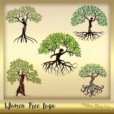 Woman Tree Logo Design Woman Power Cliparts Tree Clip Art Tree And Roots Logo Tree