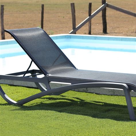 Chaise longue de jardin Alizé Noire La Boutique Desjoyaux