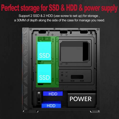 Updated Version Pansonite Mesh Airflow Atx Mid Tower Chassis Computer