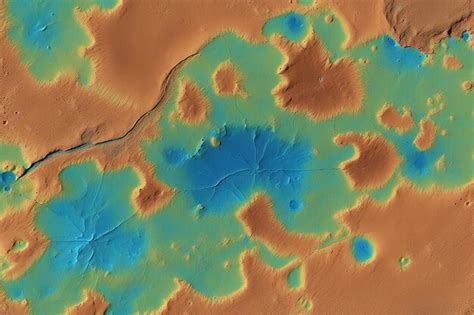Premium Ai Image Topography Map Of Mars Surface
