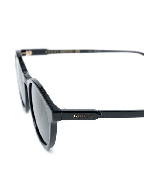 Gucci Eyewear Round Frame Sunglasses Black Farfetch