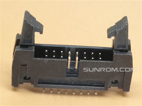 16 Pin Box Header Straight With Lock 7135 Sunrom Electronics