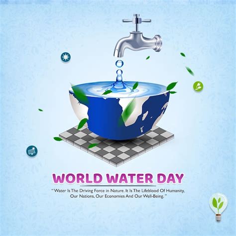 Premium Psd Happy World Water Day 22nd March