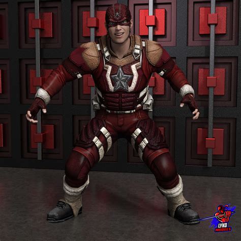 Lyko3d Red Guardian Thunderbolts Mcu Outfit For G8m Daz Content By Lykomodels