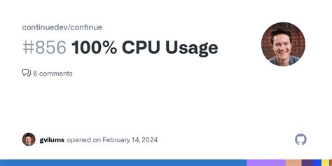 100 CPU Usage Issue 856 Continuedev Continue GitHub