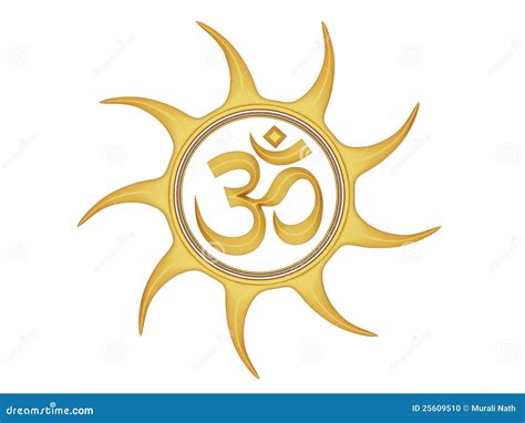 Om Symbol stock illustration. Image of golden, mantra - 25609510