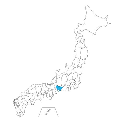 愛知県 地図｜日本｜フリーイラスト素材